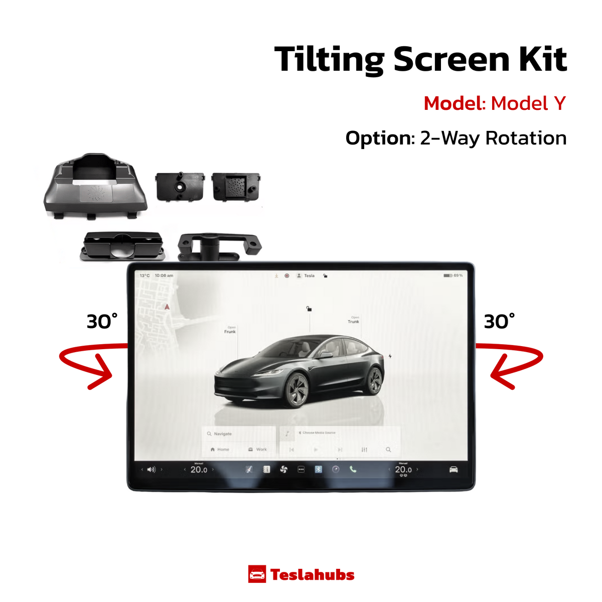 Tilting Screen Kit for Tesla Model 3 & Y – Hub