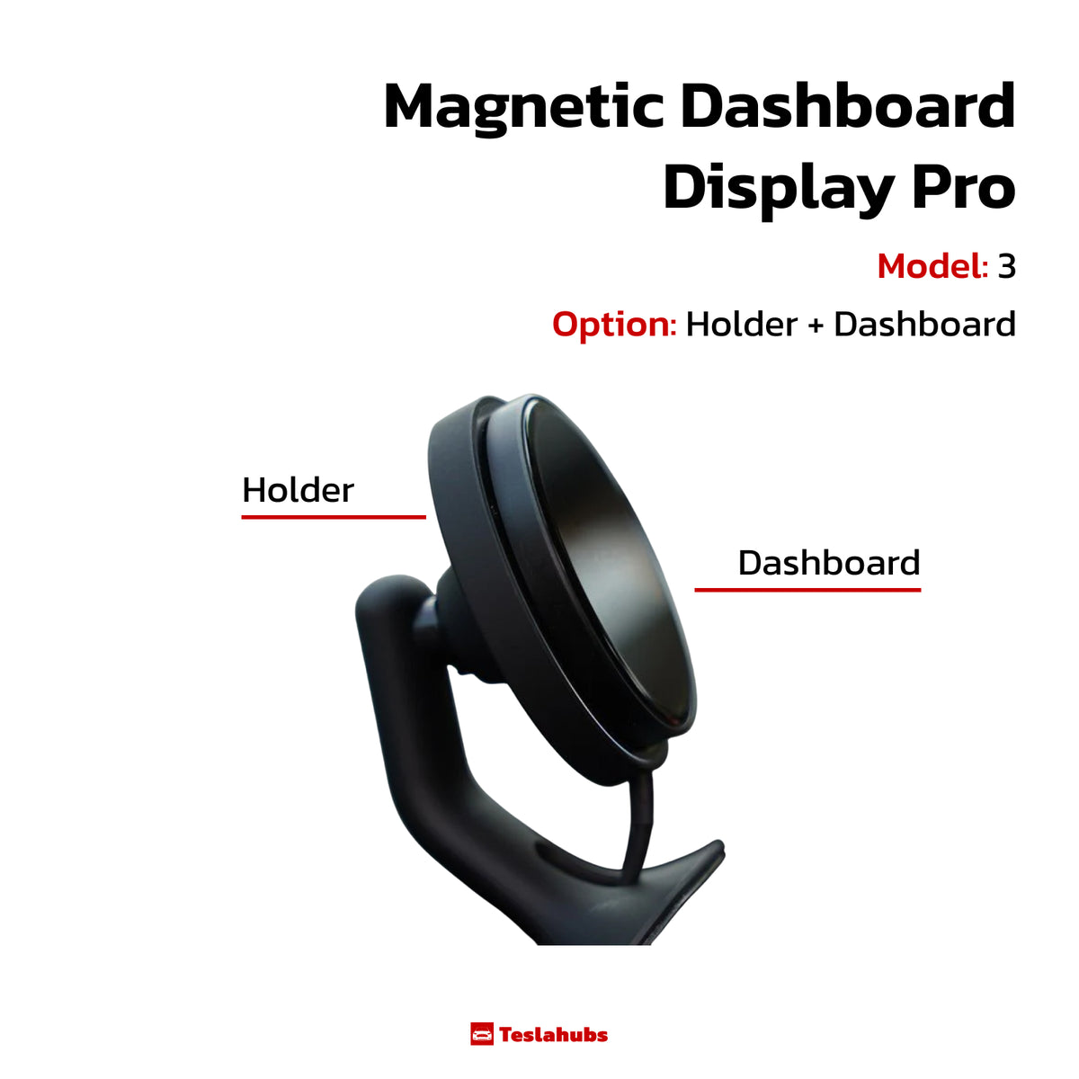 Magnetic Dashboard Display Pro for Tesla Model 3 & Y – Hub