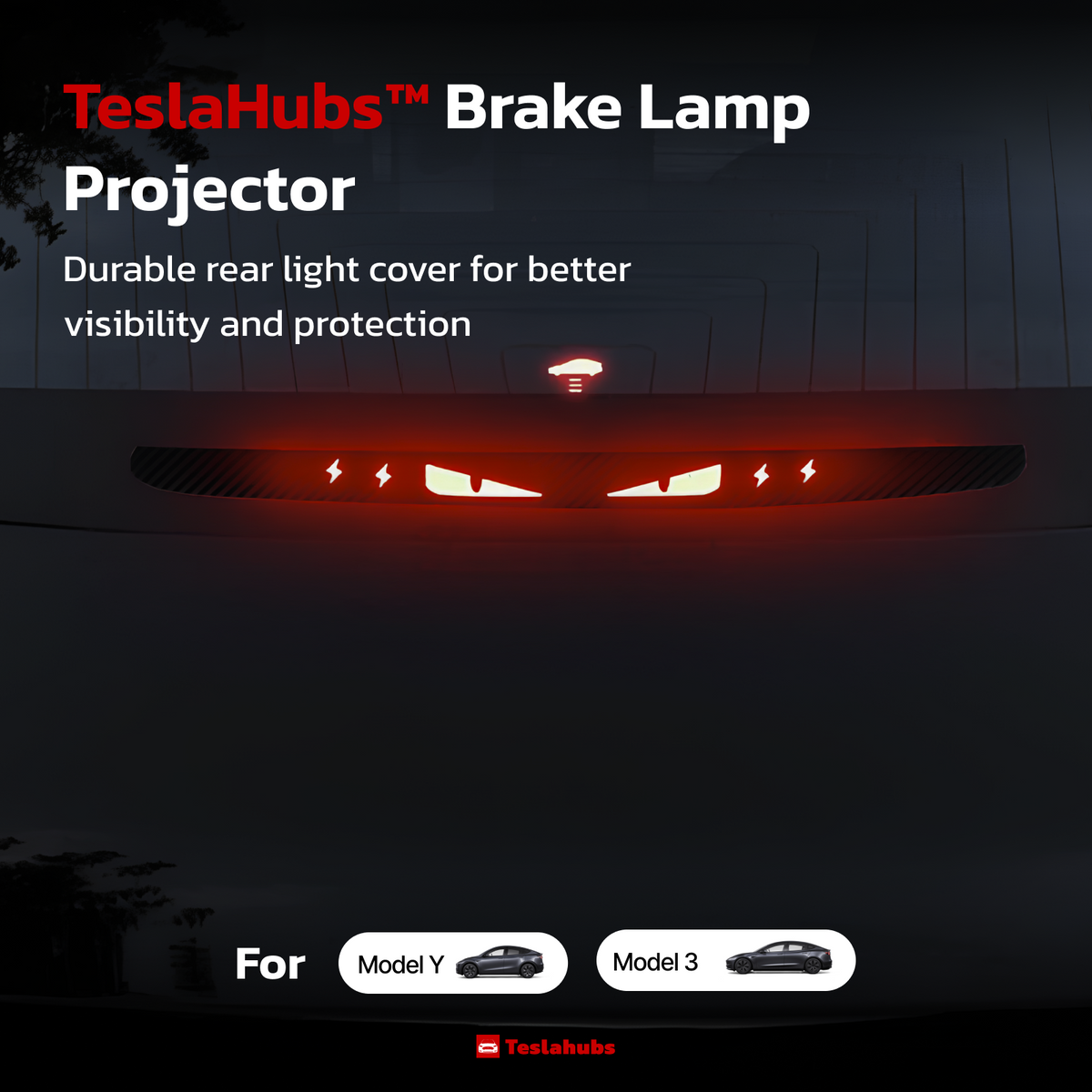 Brake Lamp Projector for Tesla Model S, 3, X, Y – Hub