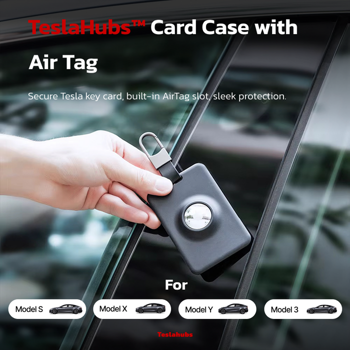 Card Case with Air Tag for Tesla Model S, 3, X, Y – Hub
